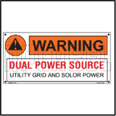 Custom Electric Dual Power Supply Signage Stickers Labels Online