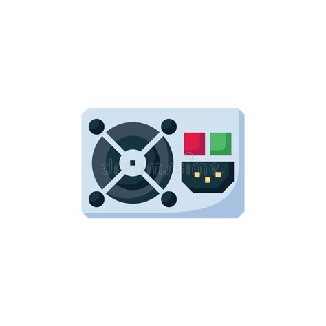 Power Supply Vector Icon Computer Component Icon Flat Style Perfect Use For Logo Presentation
