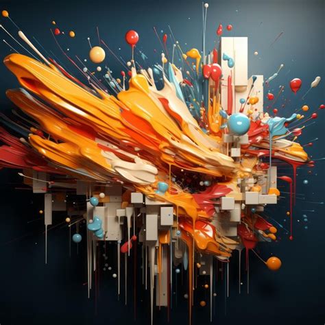 Premium Ai Image Dynamic And Visually Striking Abstract Digital Artwork