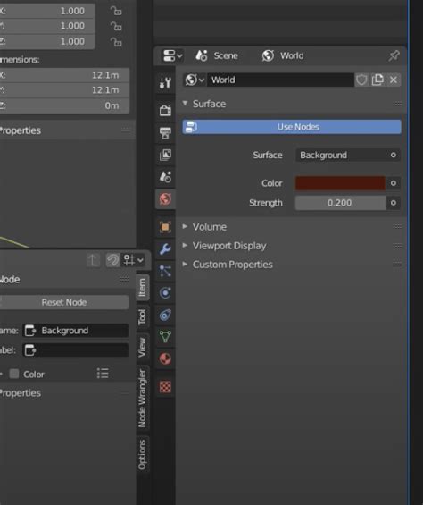 3d View How To Use Add Node Feature With World Properties Blender