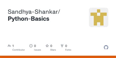 Github Sandhya Shankarpython Basics