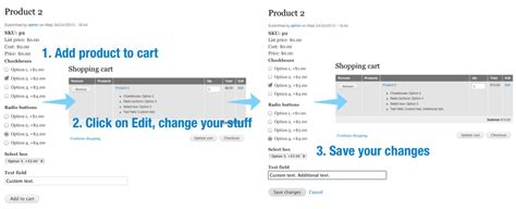 Ubercart Edit Cart Item