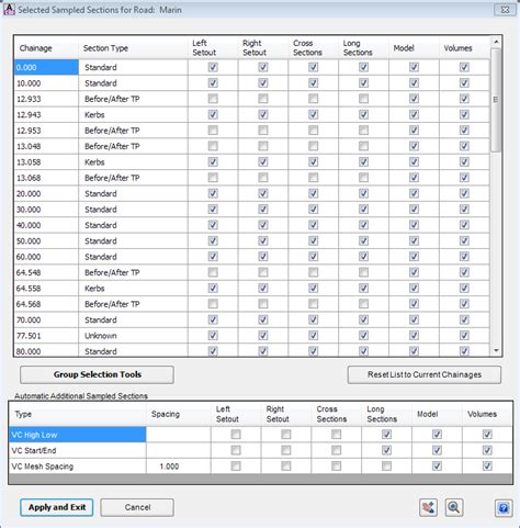 Select Sections To Plot