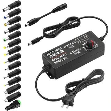 Universal Ac To Dc Adapter W Adjustable Voltage V A With Lcd Display Tips Polarity