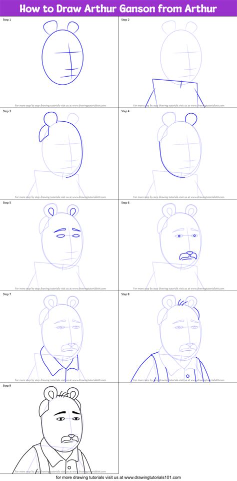 How To Draw Arthur Ganson From Arthur Arthur Step By Step DrawingTutorials Com