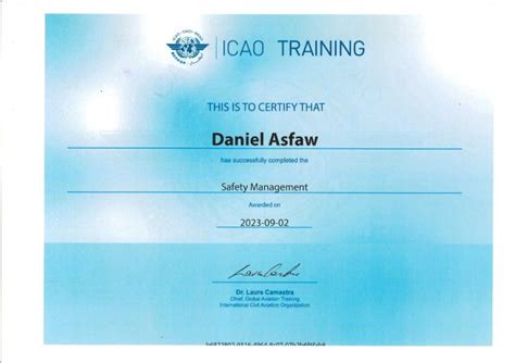 I Have Successfully Completed The Safety Management Course Daniel