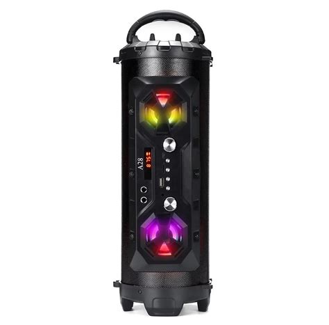 Black Portable Bluetooth Light Up Party Speaker System Usb Microsd Aux — Battery Mate