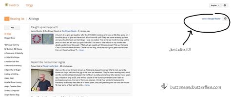 Buttons And Butterflies Google Reader A Tutorial