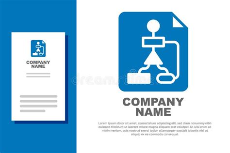 Blue Tile Flowchart For Program Design Or Process Management Plan Icon Isolated On White