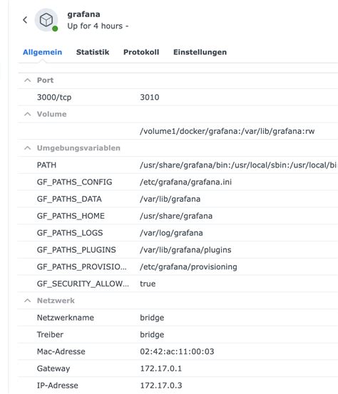 Grafana In Synology Docker I Configuration Grafana Labs