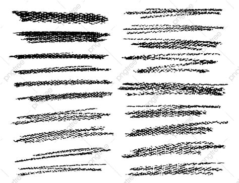 크레용 브러시 스트로크 세트 잉크 상징 자유형 Png 일러스트 및 벡터 에 대한 무료 다운로드 Pngtree