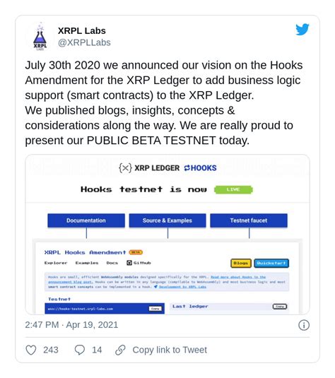 Xrp Ledger Finally Launches Hooks Amendment In Beta Testnet What Does That Mean Utoday