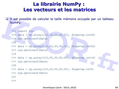 Calcul Scientifique Avec Python La Librairie NumPy Les Vecteurs Et Les Matrices