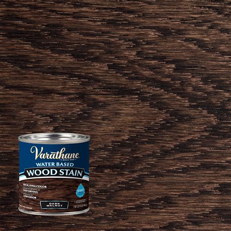 Dark Walnut Varathane Water Based Wood Stain 384351 Half Pint