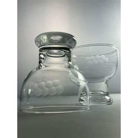 Vintage 1950s Javit Etched Wheat Juice Glasses Set Of 6 Chairish