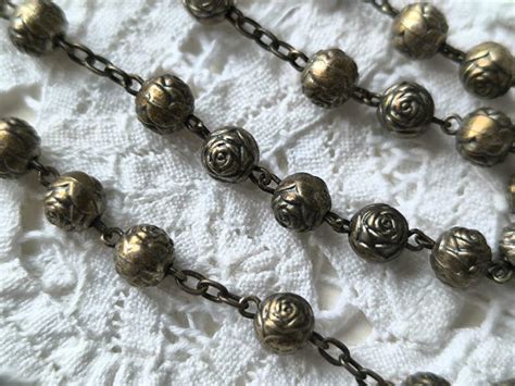 【薔薇珠ロザリオ】【小さき花の聖テレーズ（テレジア）】イタリア・アンティーク＆ヴィンテージロザリオ アンティークと聖品と髑髏の店