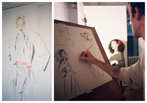 Artist Drake Carr Is Capturing Real Time Glamour Live Drawing Retro