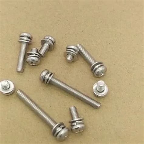 Cross Pan Head Screw Assemblies Gb9074 Cross Recessed Anchor Bolt With Washer Pan Head Screw