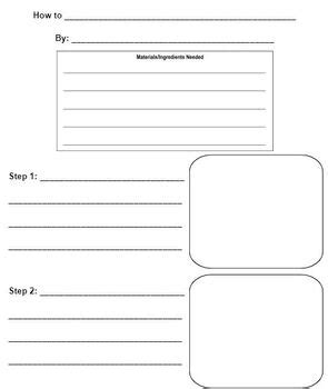 Procedural Writing Template By Kinder Haul TPT