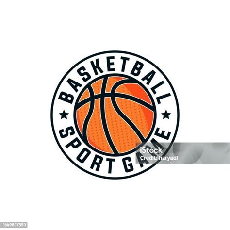 농구 벡터 그래픽 템플릿 배지 엠블럼 패치 라벨 스타일의 스포츠 바구니 그림 Basketball League에 대한 스톡 벡터 아트 및 기타 이미지 Basketball