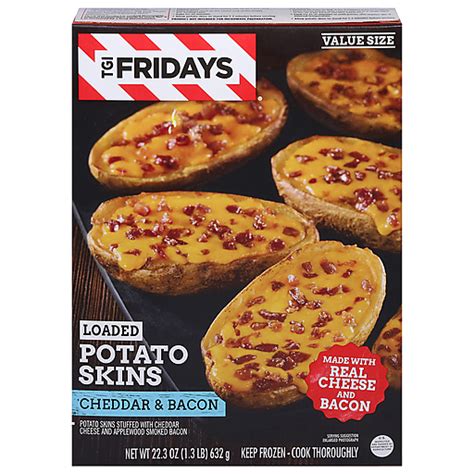 Tgi Fridays Potato Skins Cheddar And Bacon Loaded Value Size 223 Oz Pizza Carlie Cs