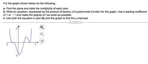 Solved For The Graph Shown Below Do The Following A Find