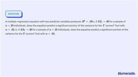 ⏩solveda Multiple Regression Equation With Two Predictor Variables