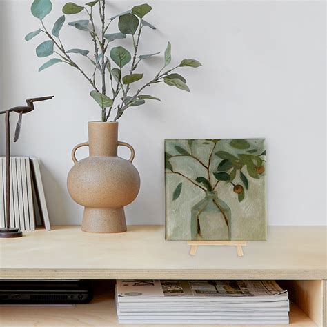 빈티지스타일 빈티지식물 미니 명화 인테리어액자15x15이젤포함