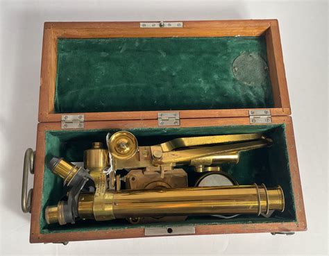 Signed J Swift And Son Portable Folding Microscope With Case Fleaglass