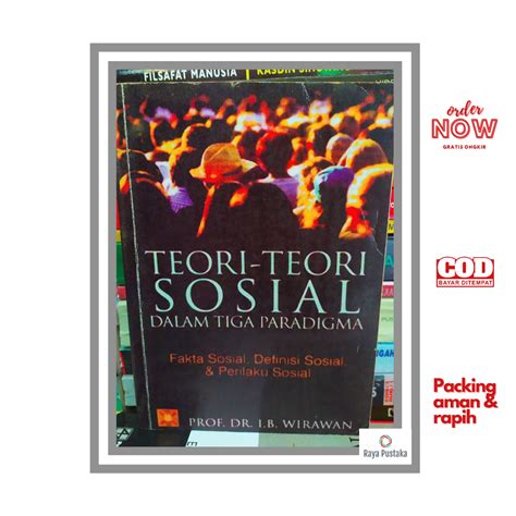 Buku Teori Teori Sosial Dalam Tiga Paradigma Fakta Sosial Definisi