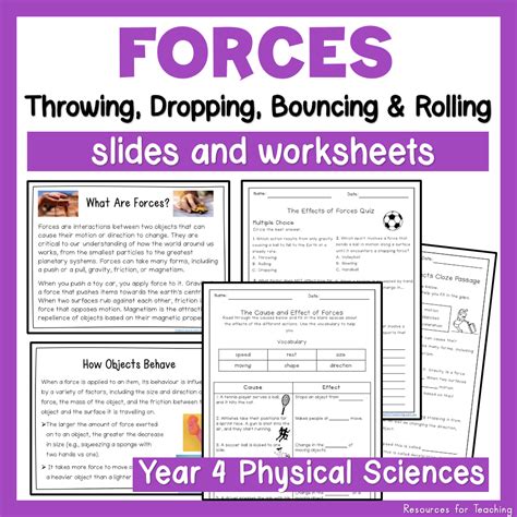 Year 4 Physical Sciences Bundle Forces Friction And Magnets