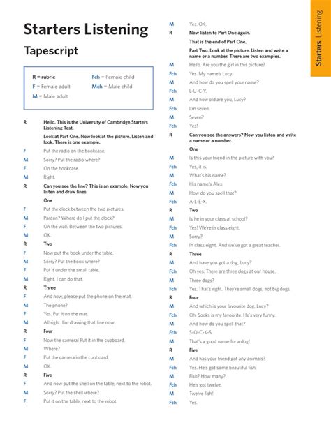 Listening Script Pdf