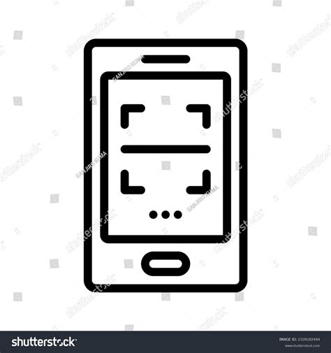 Mobile Scan Icon Outline Style Vector Stock Vector Royalty Free Shutterstock