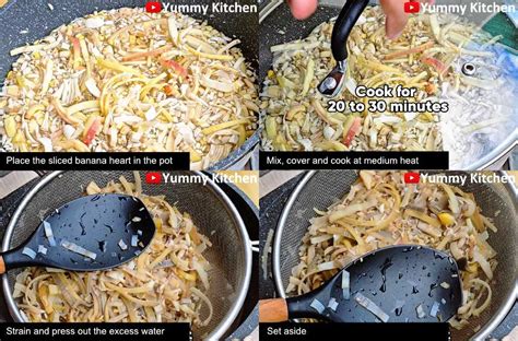 Ginataang Puso Ng Saging Sa Tulingan Banana Heart And Mackerel Yummy Kitchen