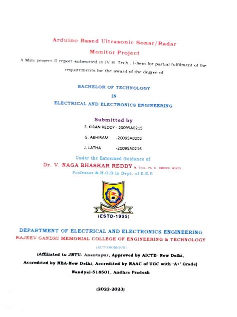 2022 23 Eee Arduino Based Ultrasonic Sonar 3 Pdf Radar Sensor