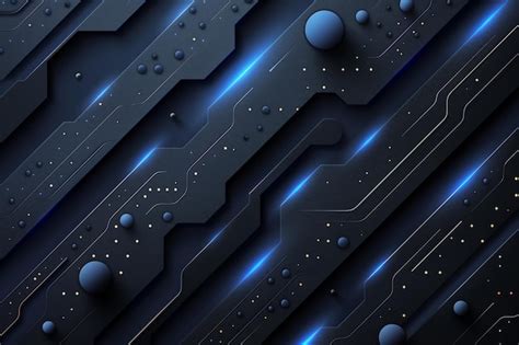 Futuristic Glowing Blue Circuit Board Technology Background Premium Ai Generated Image