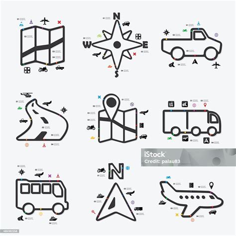 Infografis Navigasi Ilustrasi Stok Unduh Gambar Sekarang Bentuk