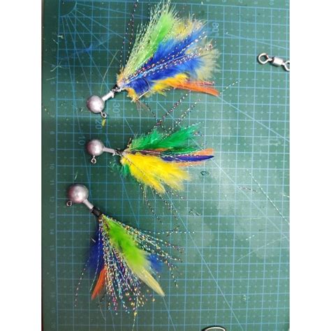 Fst Melaka Peacok Bass Rig Bulu Jighead Ikan Raja Carolina Rig Gewang