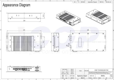 Icop Technology Inc Eb Ehl Embedded Barebone Pc With Intel® Elkhart Lake J6412 Processor