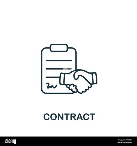 Contract Icon Monochrome Simple Project Management Icon For Templates Web Design And