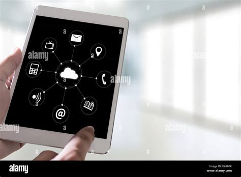 Cloud Computing Diagram Network Data Storage Technology Service Stock