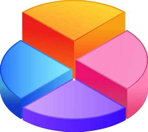 3d Isometric Of Colorful Pie Chart 24290965 Vector Art At Vecteezy