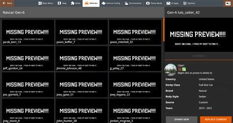 Any Idea On What Mod Caused My Missing Thumbnail Screens To Become These R BeamNG