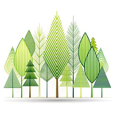 Abstract Forest With Linear Trees Stock Illustration Illustration Of