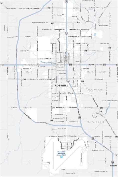 Map Of Roswell New Mexico Us Maps