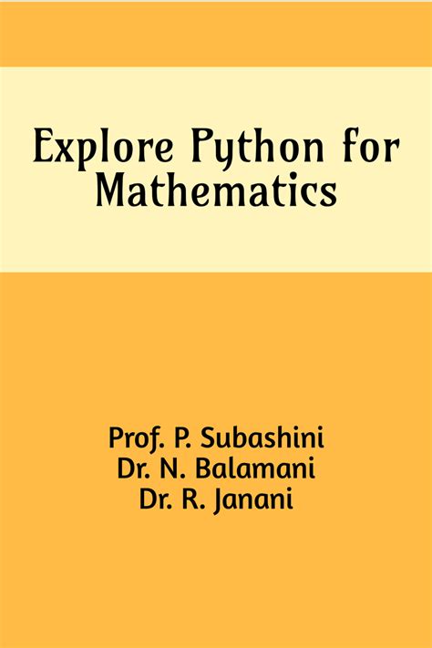 Explore Python For Mathematics