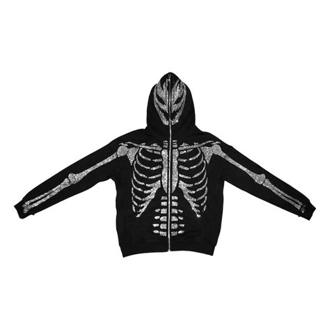 Skeleton Zip Up Hoodies Etsy