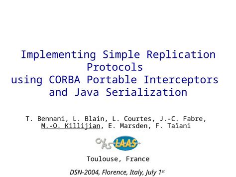 ppt implementing simple replication protocols using corba portable interceptors and java