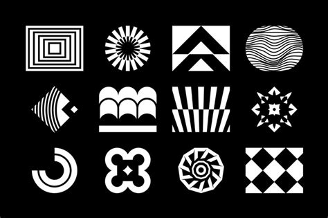 브루탈리즘 템플릿 디자인 무료 벡터