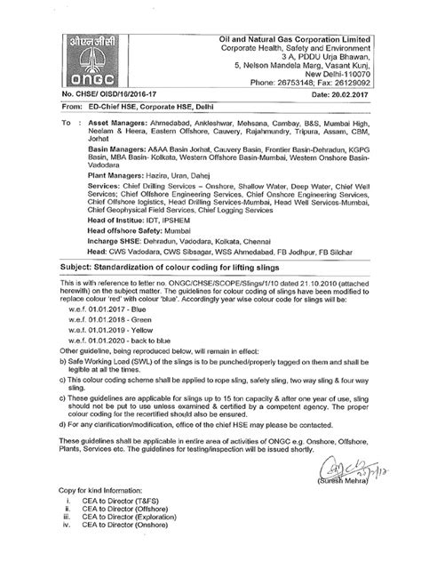 Color Code Chart Circular Of Colour Coding Of Lifting Sling Pdf